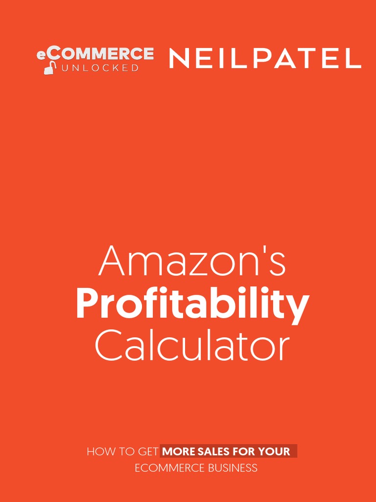 Amazon Profitability Calculator Guide | PDF | E Commerce | Inventory