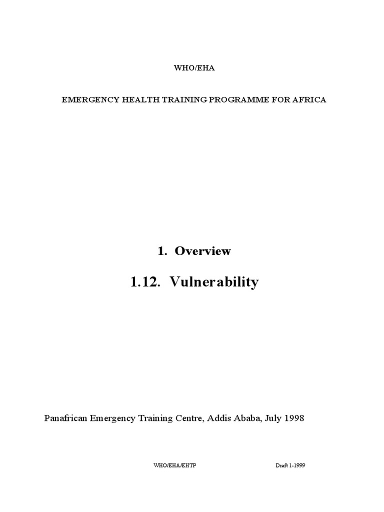 Vulnerability PDF | PDF | Hazards | Vulnerability