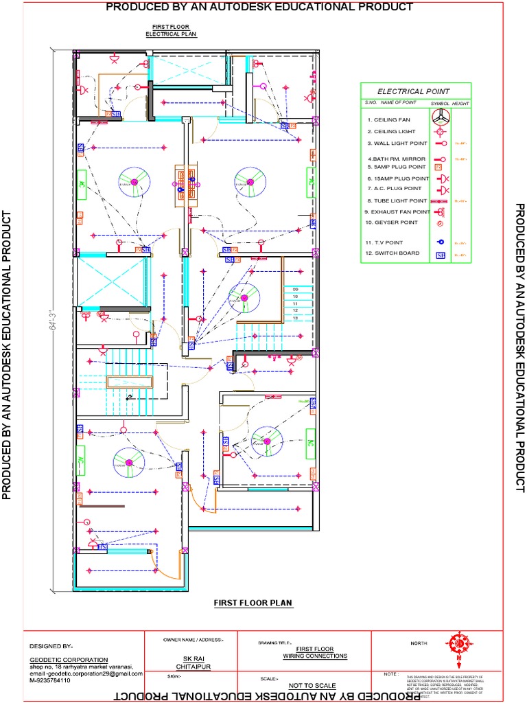 First Floor Electrical Plan Layout | PDF | Building Engineering ...