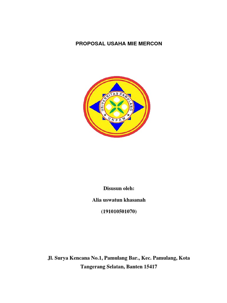 Proposal Mie Mercon (Alia Uswatun Khasanah | PDF