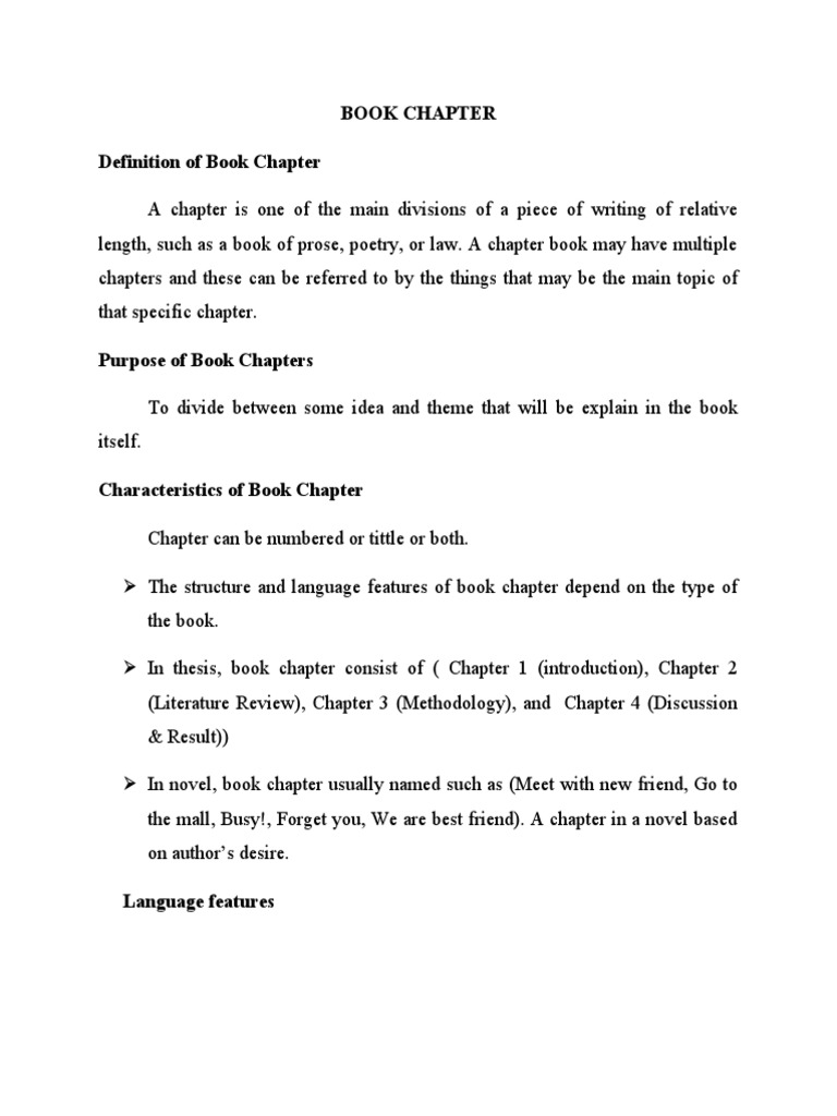 Book Chapter Definition of Book Chapter | PDF