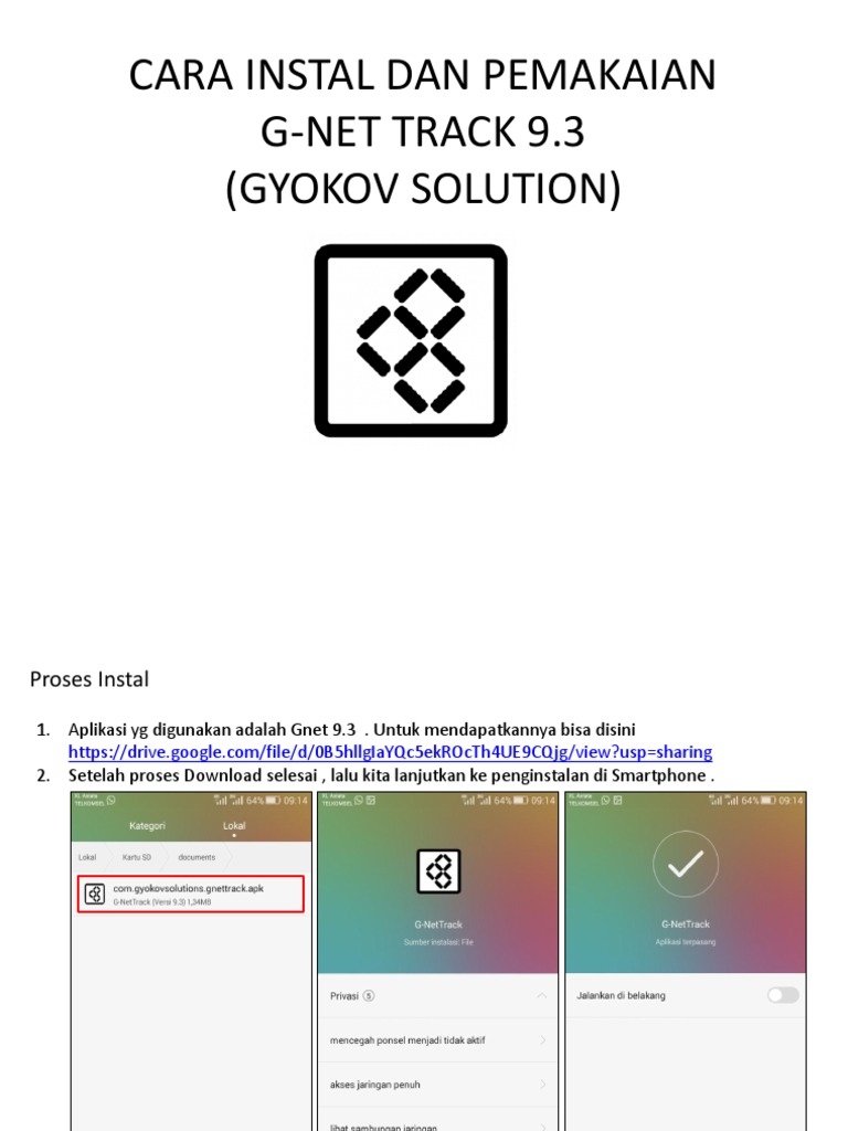 Instalasi dan Penggunaan G-Net Track 9.3 | PDF