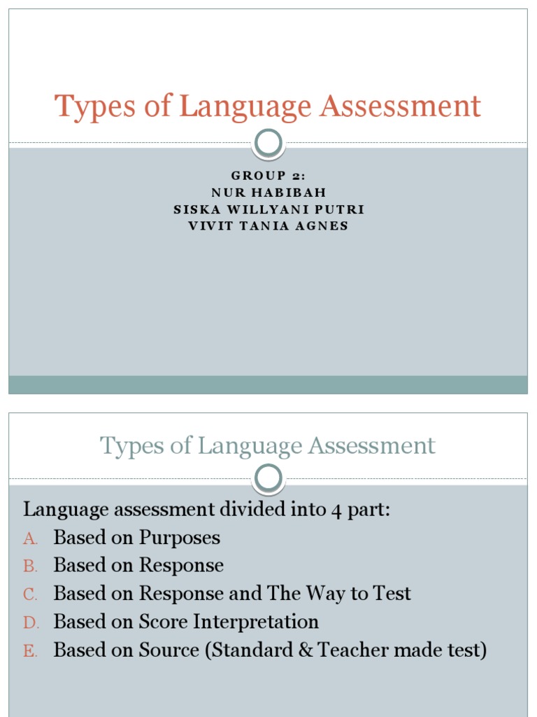 Assessing Language Skills: An Overview of the Different Types and ...