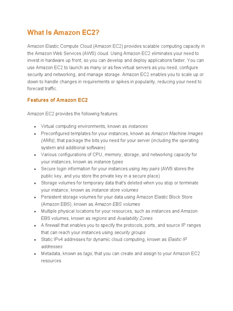 What Is Amazon EC2 | PDF | Cloud Computing | Amazon Web Services
