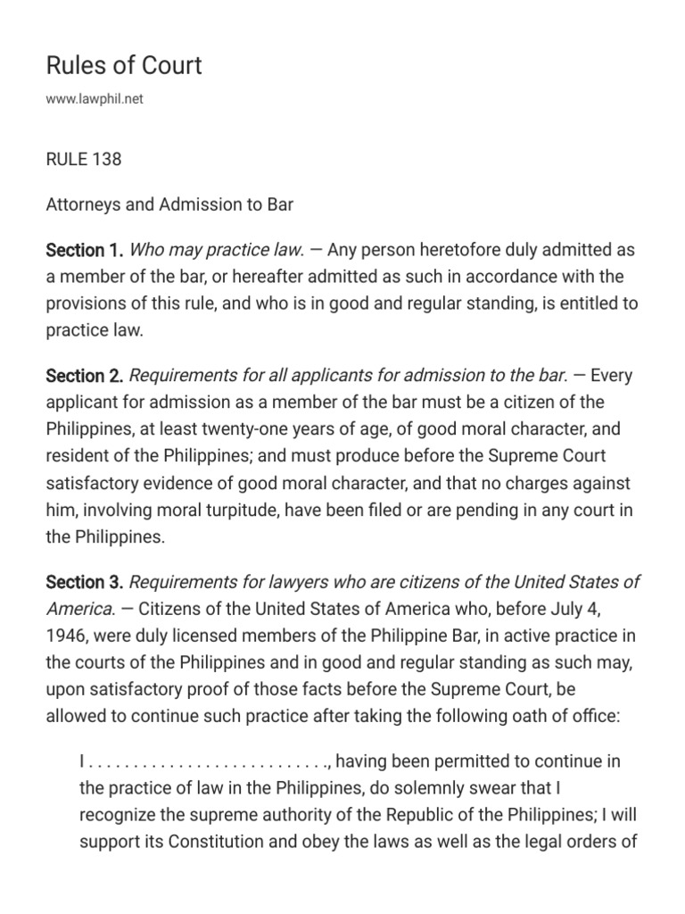 Rules of Court PDF | PDF | Lawyer | Law Clerk