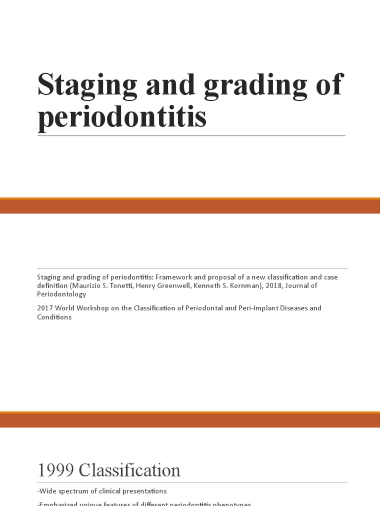Staging and Grading of Periodontitis | PDF | Dentistry Branches ...