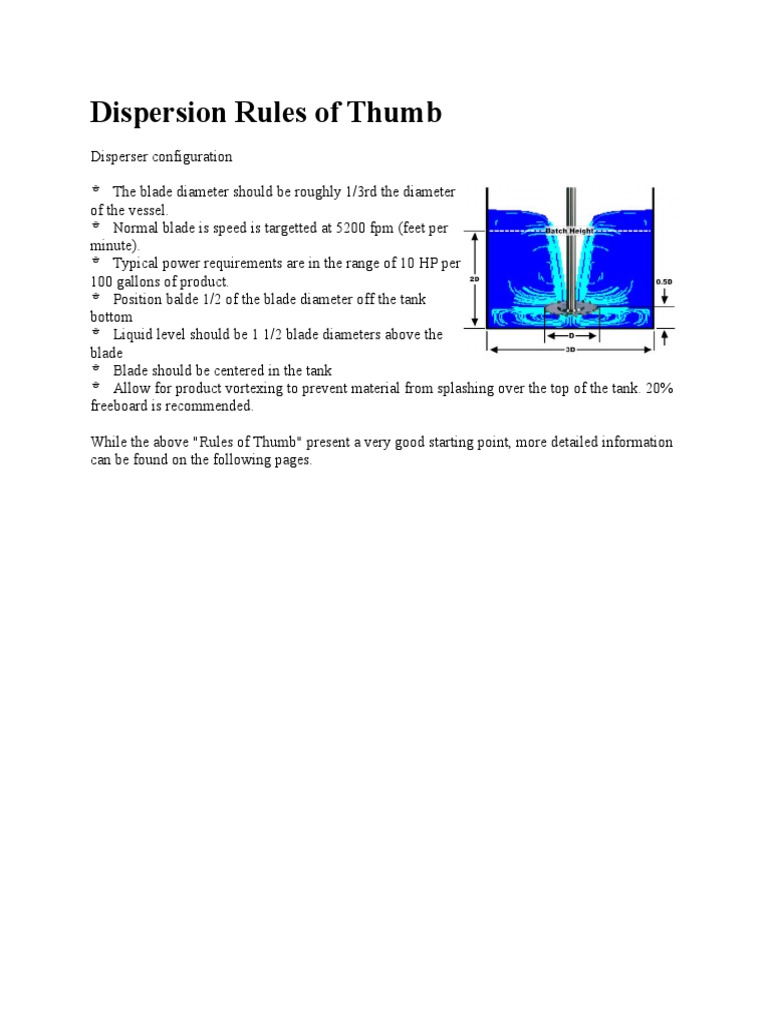 Dispersion Rules of Thumb Guide | PDF | Technology & Engineering