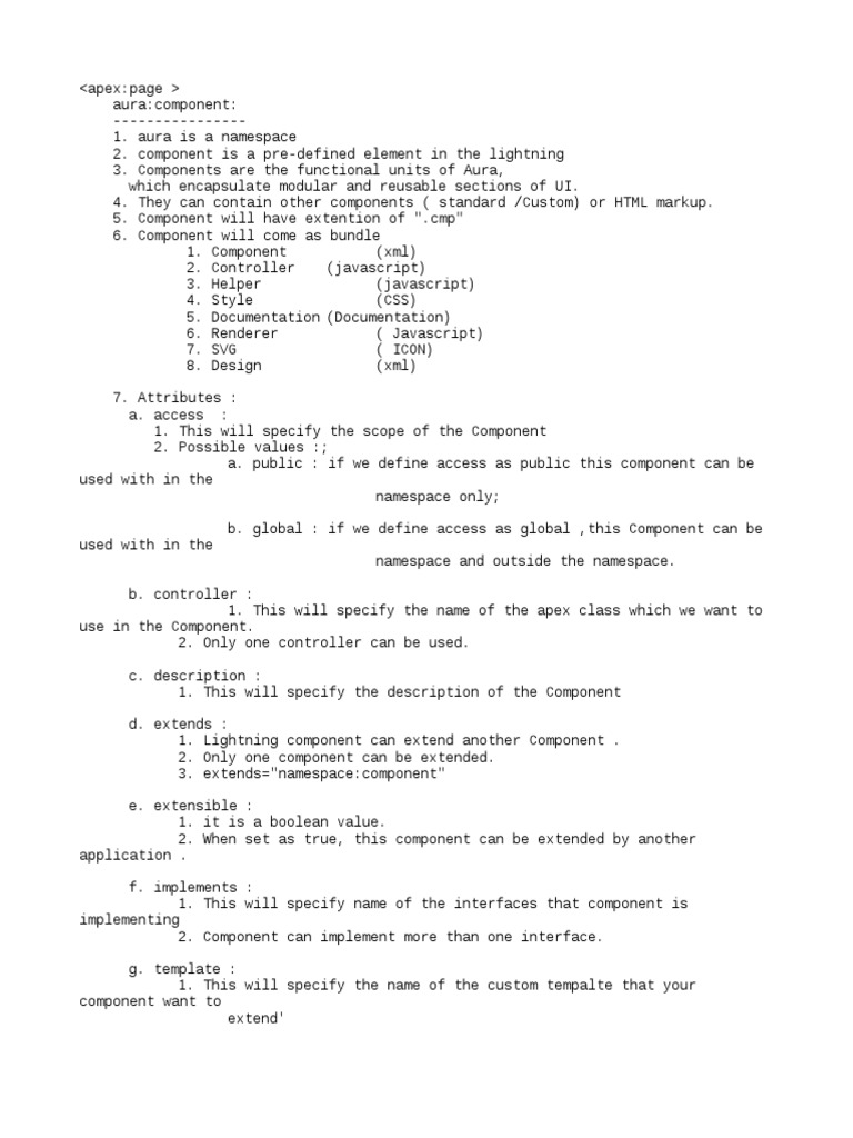 Aura Component | PDF | Namespace | Xml