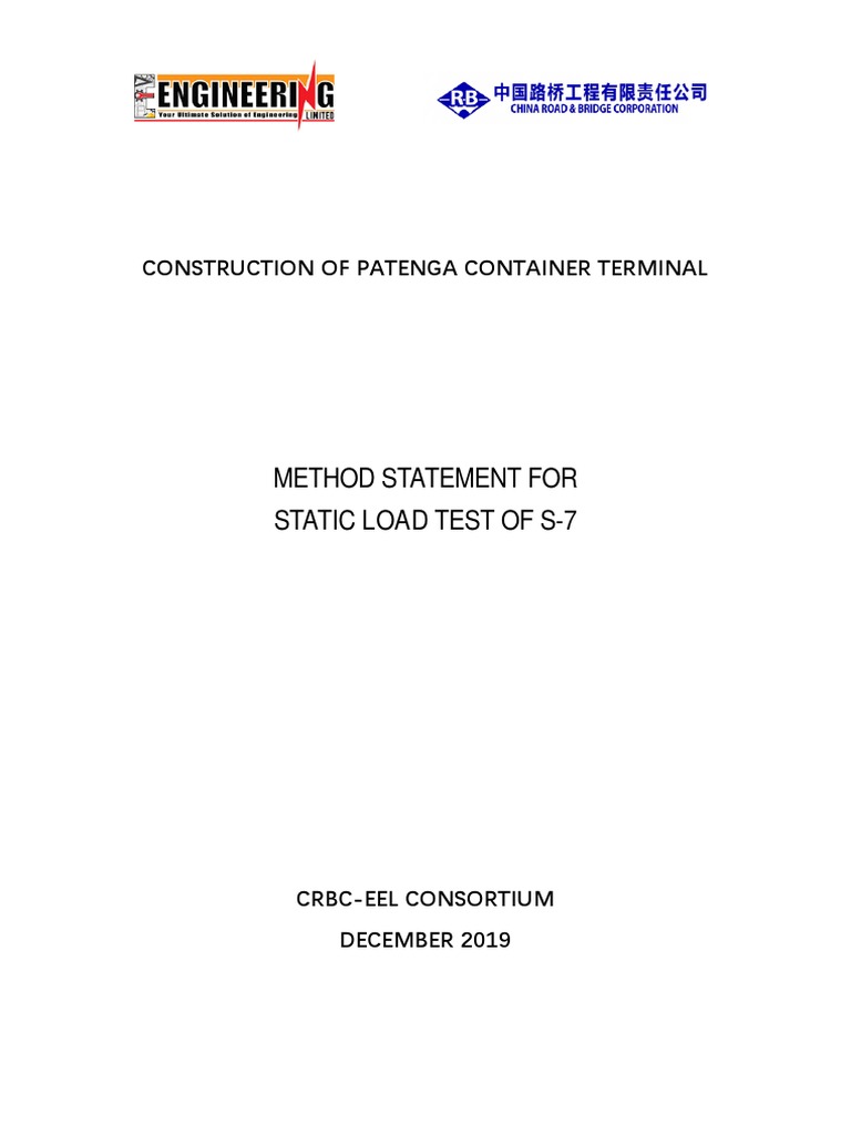 Methodology - Static Load Test PDF | PDF | Deep Foundation | Beam ...