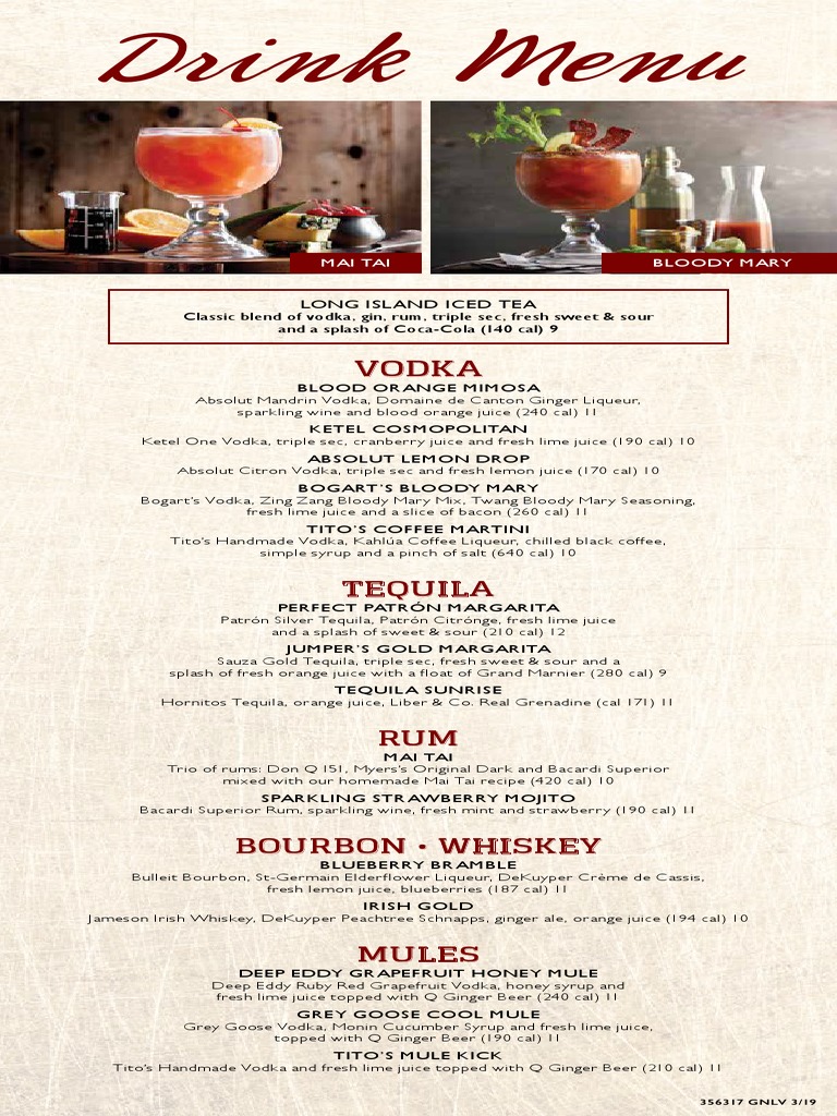 CJ Drink Cardv10 1 | PDF | Anheuser Busch Brands | Alcoholic Drinks