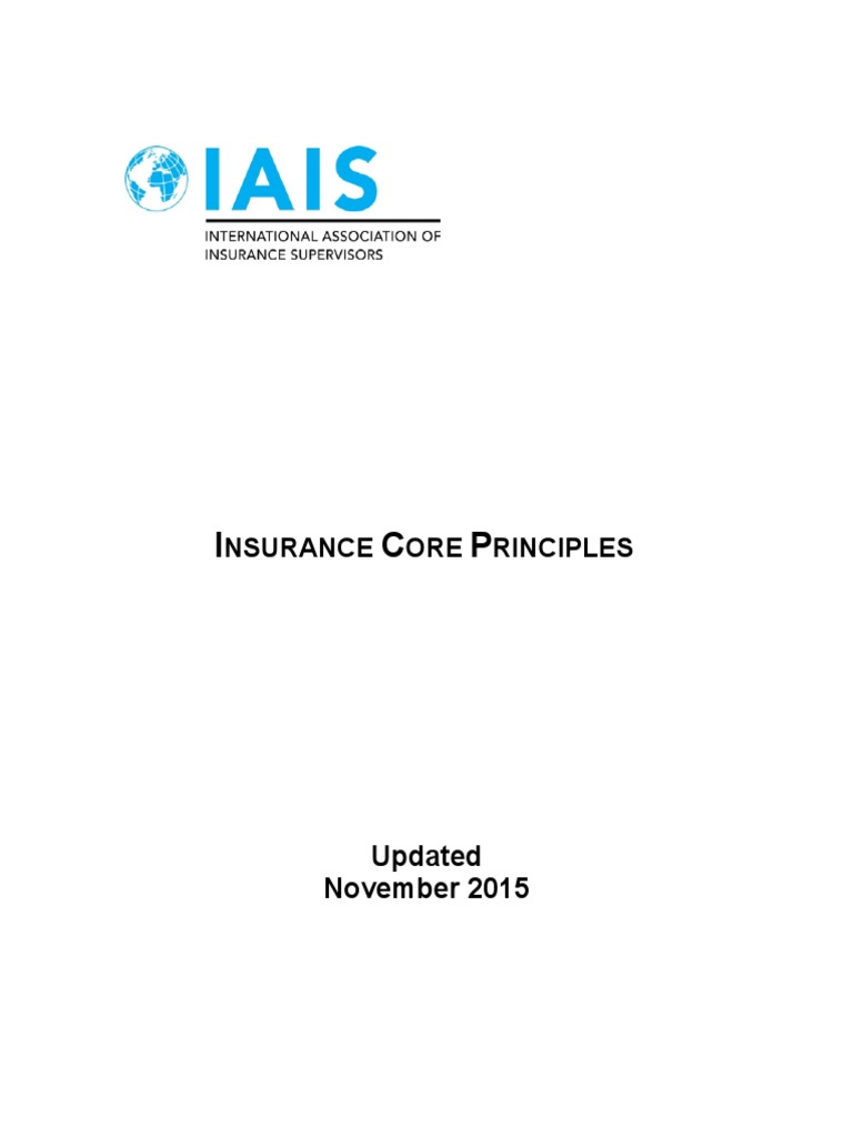Insurance Core Principles Updated November 2015 | PDF | Insurance ...