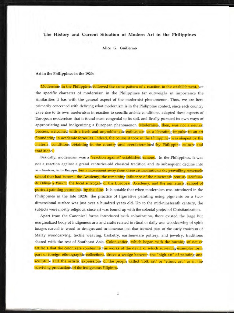 The History and Current Situation of Modern Art in The Philippines by ...