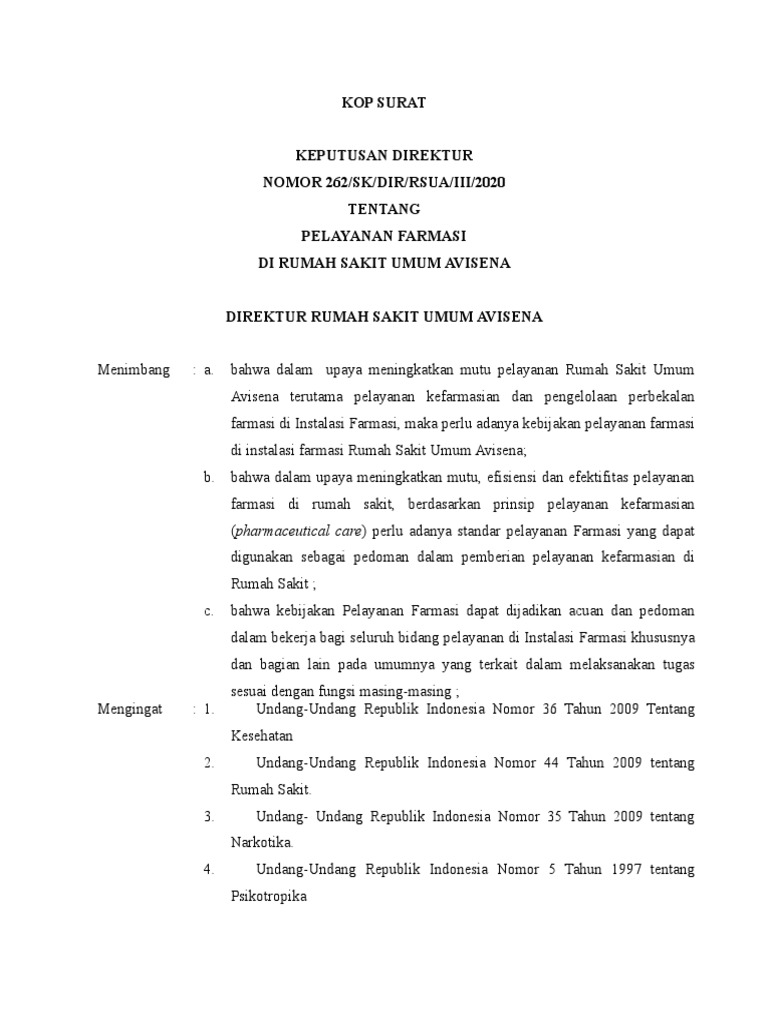 Contoh SK Revisi | PDF