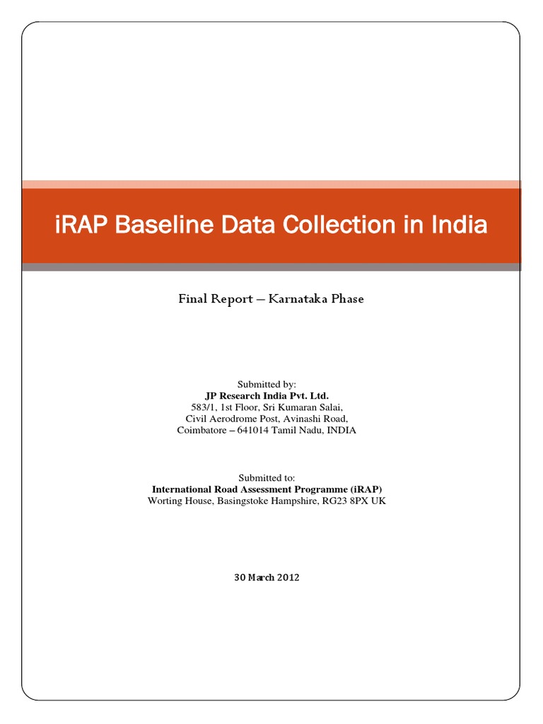 Final iRAP Report - Karnataka Phase | PDF | Traffic Collision | Traffic