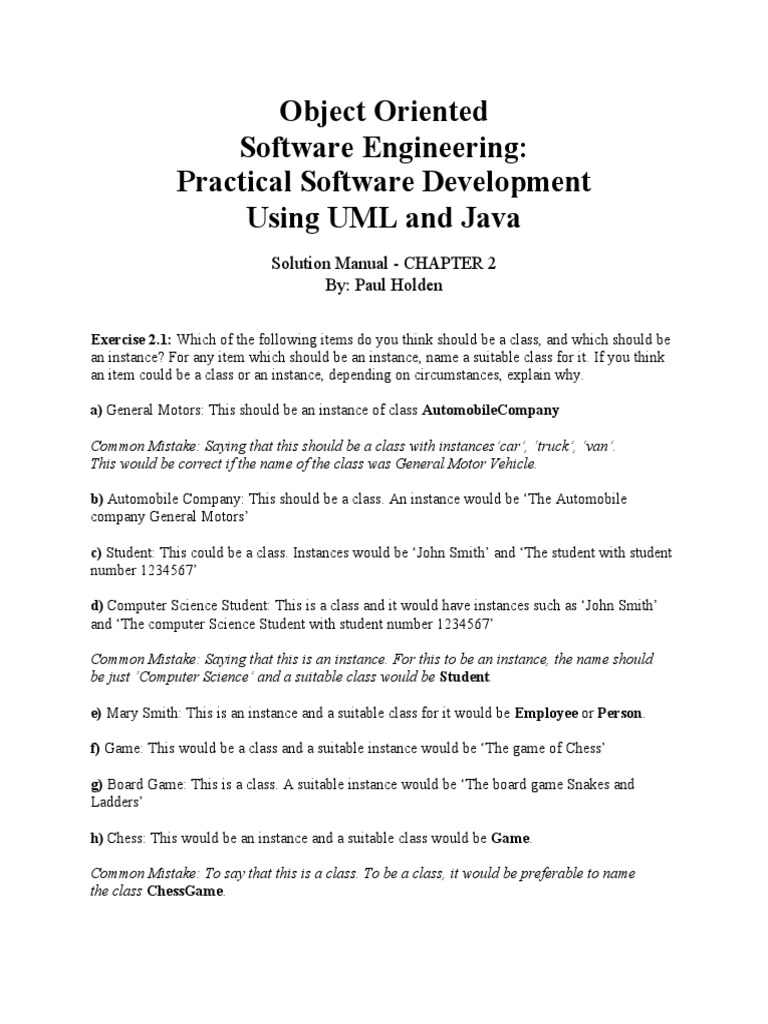 Practical Software Development Using Uml And Java School Of Pdf Inheritance Object Oriented
