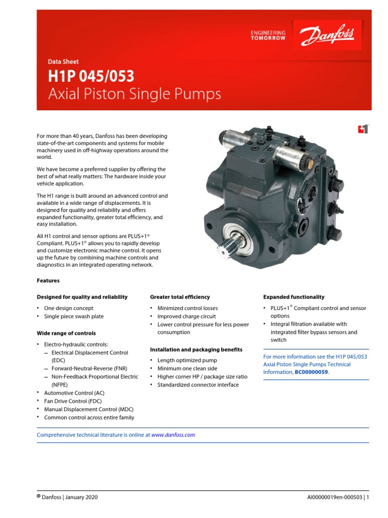 Axial Piston Single Pumps: Data Sheet | PDF | Pump | Mechanical Engineering