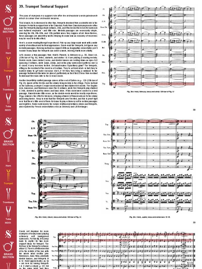 39 Trumpet Textural Support | PDF | Elements Of Music | Musical Instruments