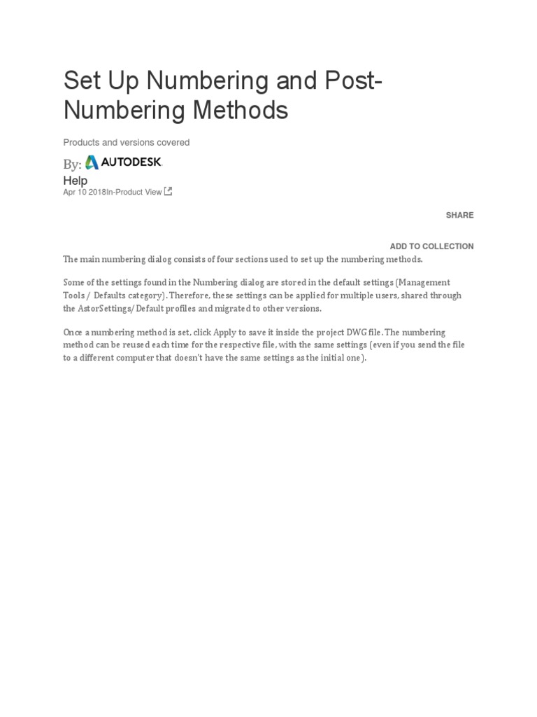 Advance Steel Numbering Methods Guide | PDF | Filename | Numbers