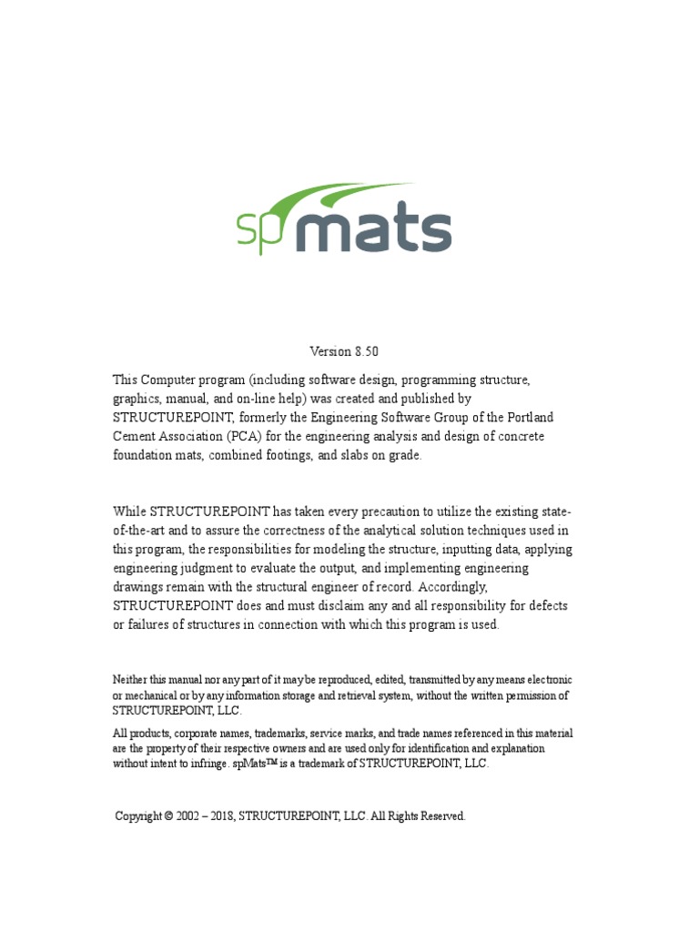 Spmats Manual PDF | PDF | Cartesian Coordinate System | Bending