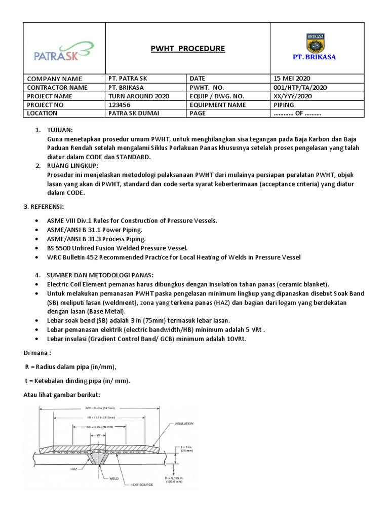 PWHT Procedure | PDF