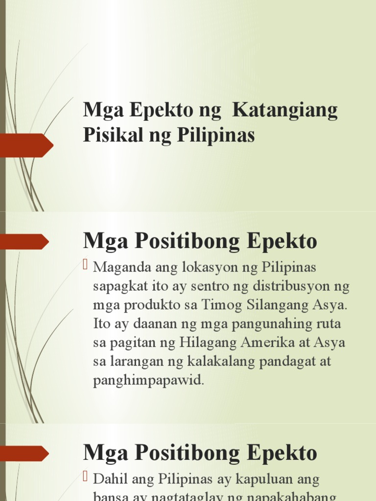 Positibo at Negatibong Epekto | PDF