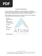 Salary Cert Template | PDF | Business | Finance & Money Management