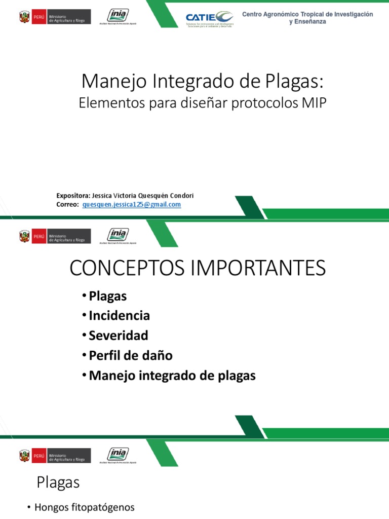 Presentación MIP | PDF | Plaga (organismo) | Patologia de planta