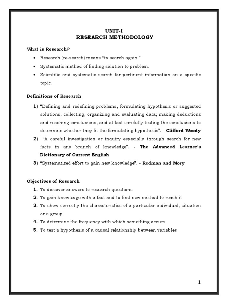 Research Methodology Notes - Agarsen | PDF | Quantitative Research ...