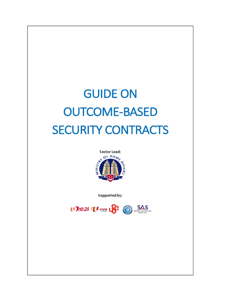 Guide On Outcome-Based Security Contracts: Sector Lead | PDF ...