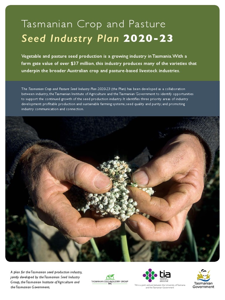 Tasmania Seed Industry Growth Plan 2020-23 | PDF | Pollination | Tasmania
