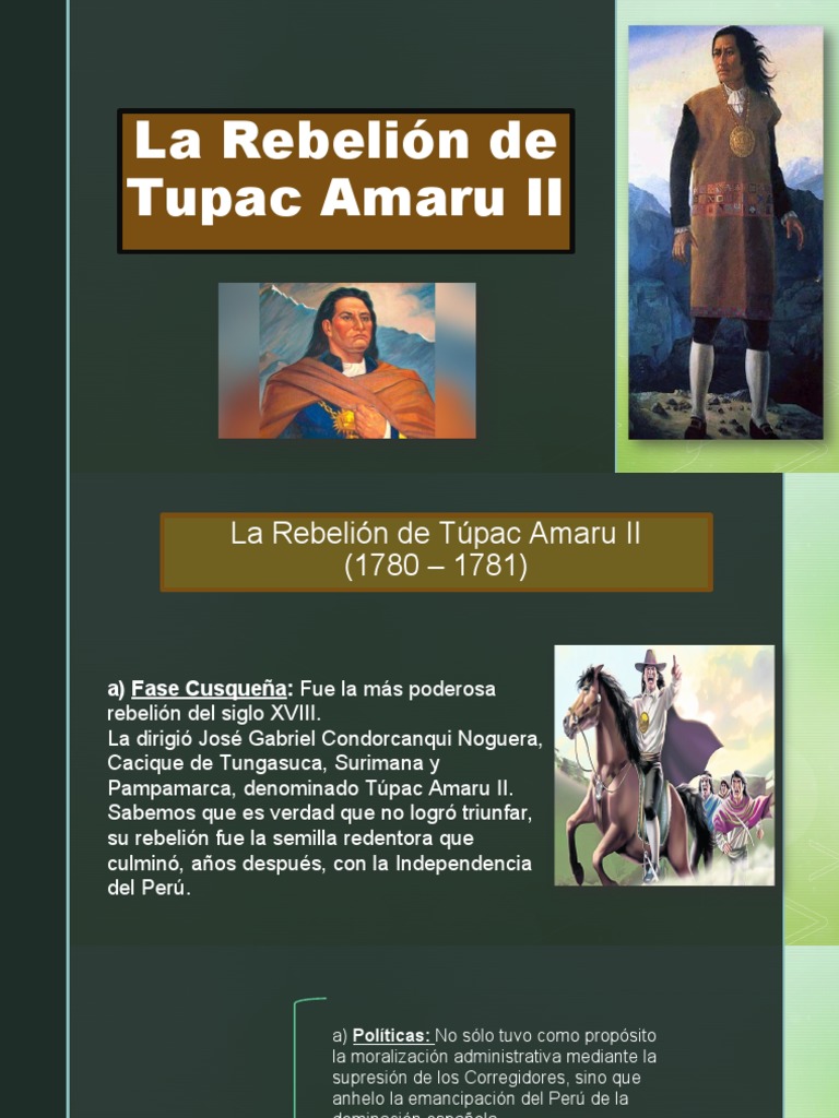 Tupac Amaru Historia | PDF | Colonización española de las Américas ...