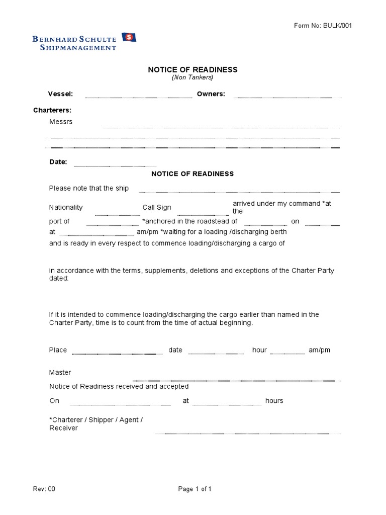 5619-Notice of Readiness | PDF