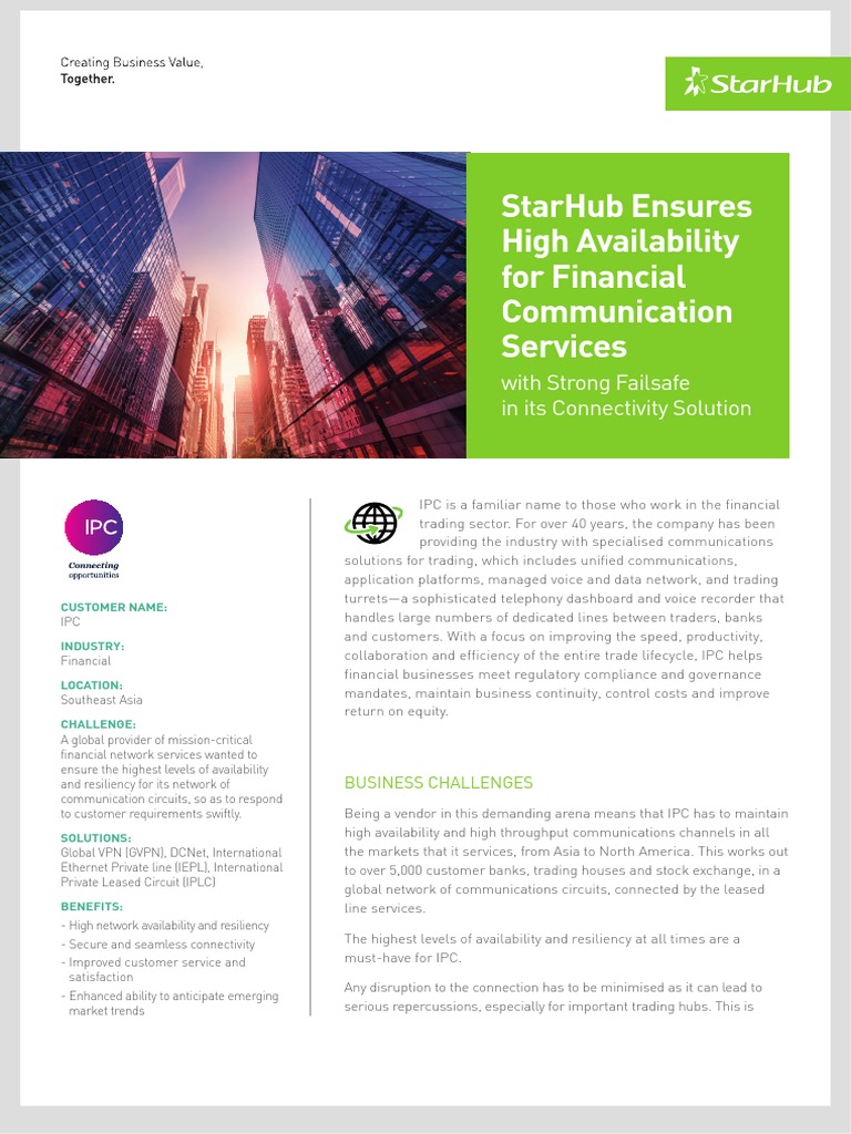 StarHub's Resilient Network for IPC | PDF | Computer Network | Virtual ...