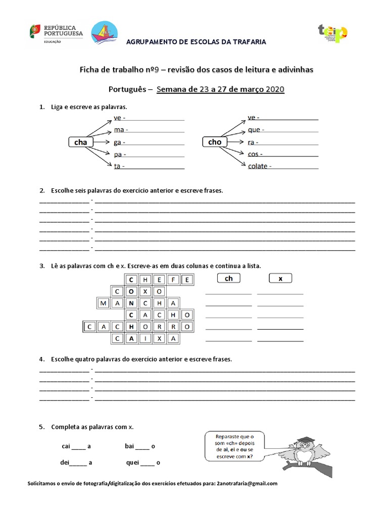 Ficha Portugues No9 Revisao Dos Casos de Leitura e Adivinhas | PDF