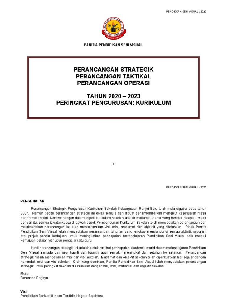 Pelan Strategik PSV | PDF