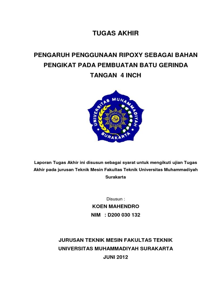 Pengaruh Ripoxy pada Batu Gerinda | PDF