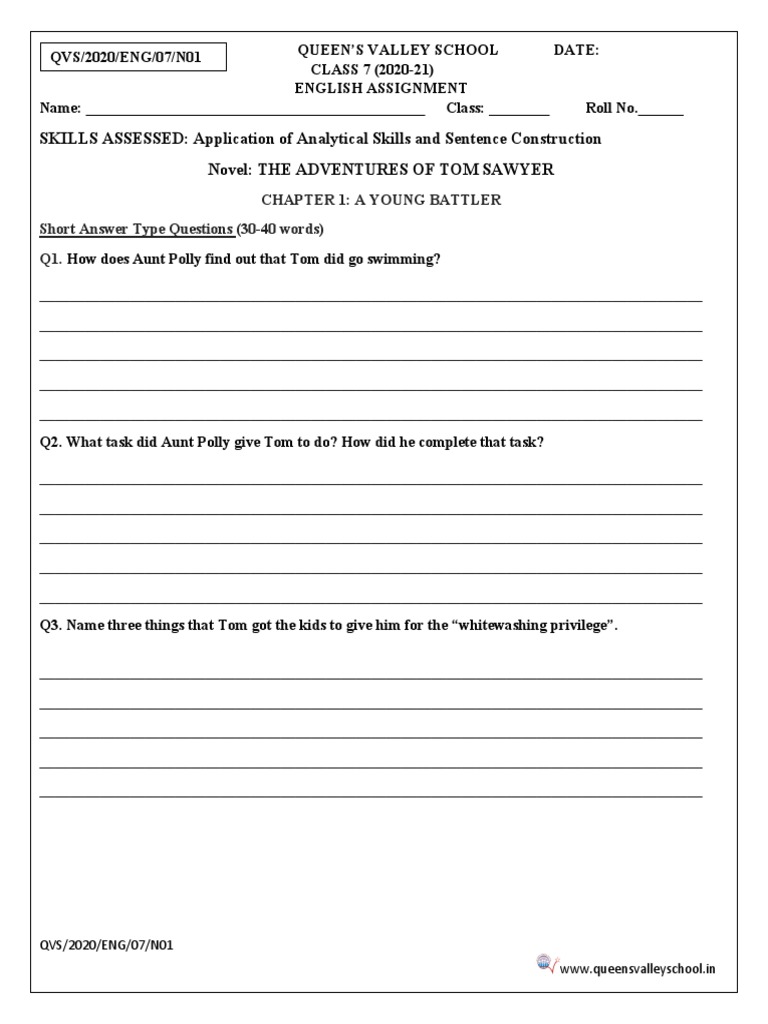 Novel Worksheet | PDF