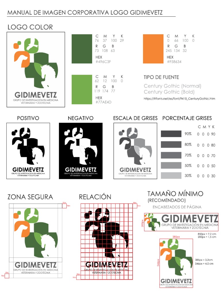 Manual de Imagen Corporativa Logo Gidimevetz PDF | PDF