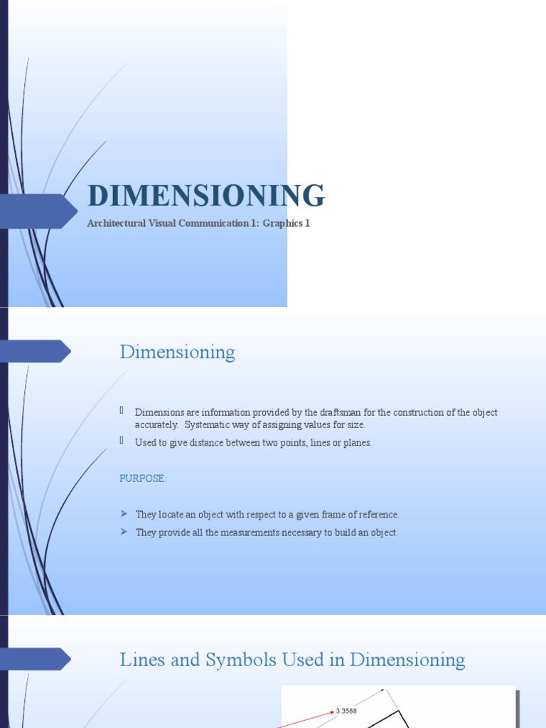 Dimensioning: Architectural Visual Communication 1: Graphics 1 | PDF ...