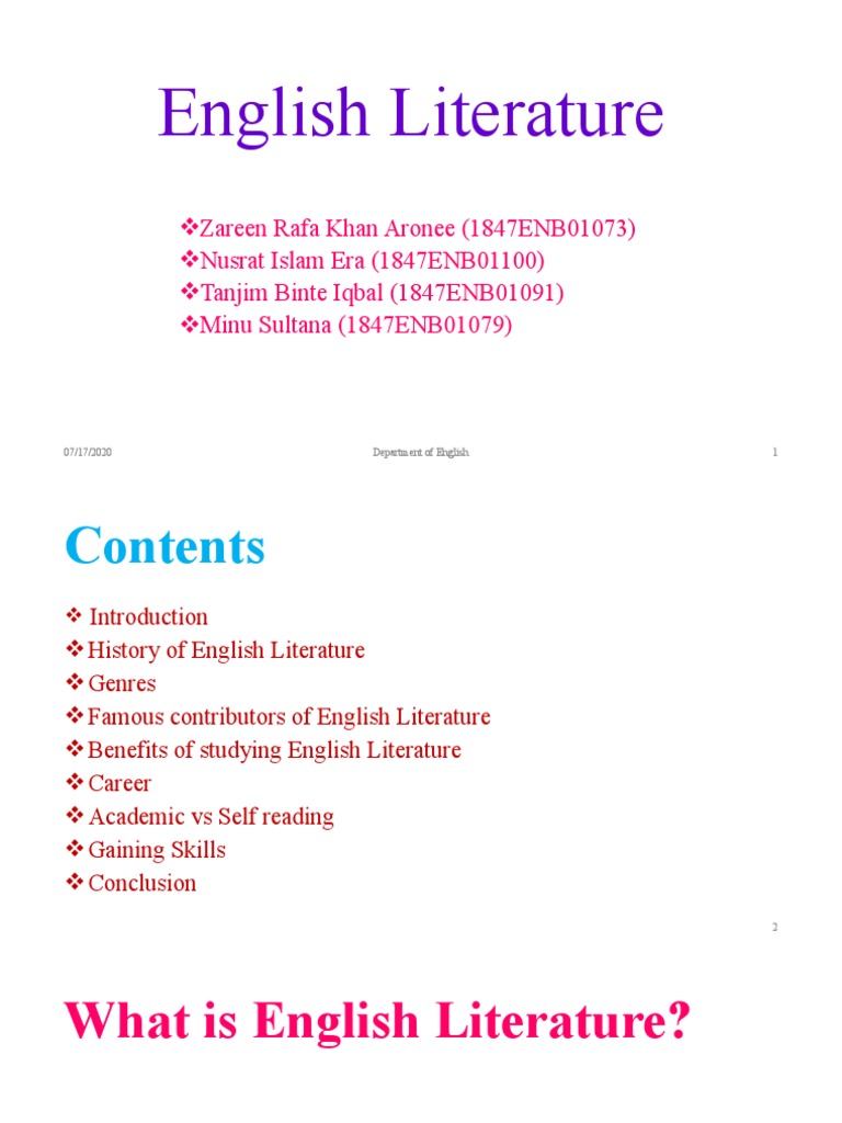 English Literature 1 | PDF | English Literature | Poetry