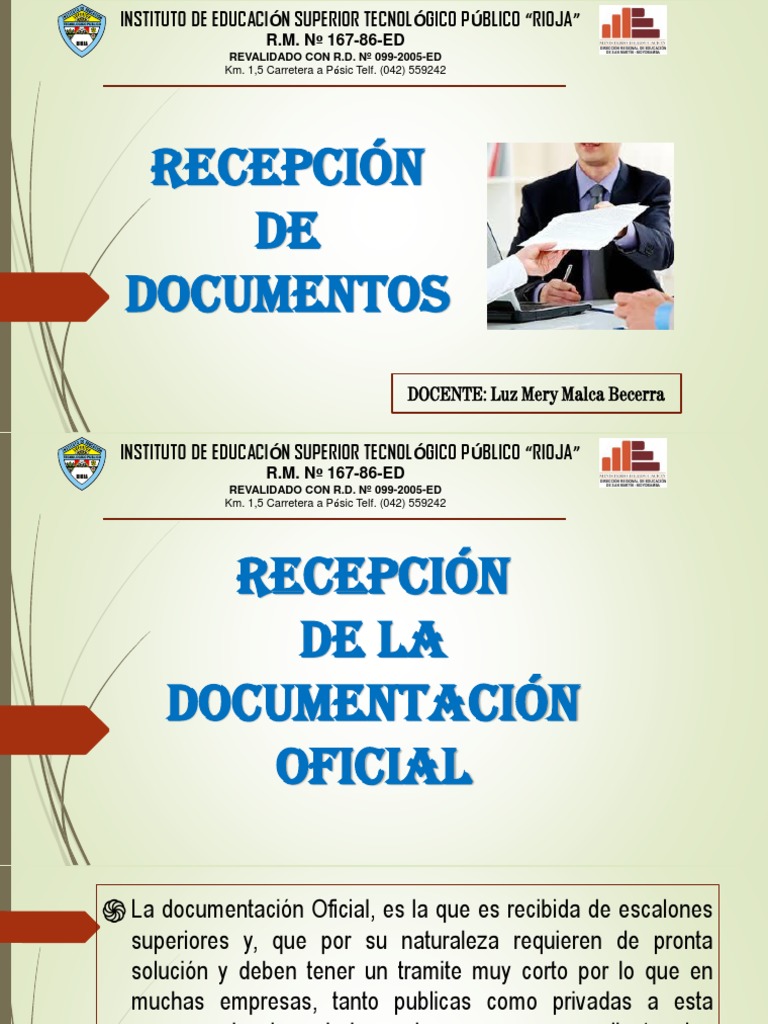 Recepcion de Documentos | PDF | Business