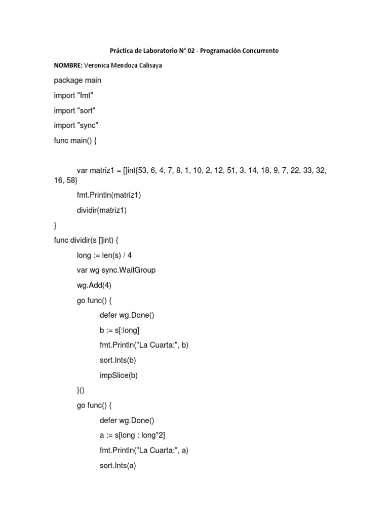 Práctica de Laboratorio #02 - Programación Concurrente | PDF | Métodos y materiales de enseñanza