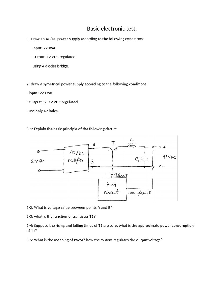 Basic Electronic Test PDF | PDF | Science & Mathematics