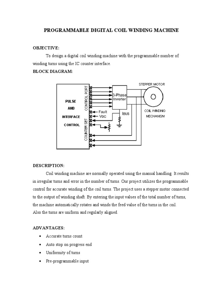 Programmable Digital Coil Winding Machine | PDF