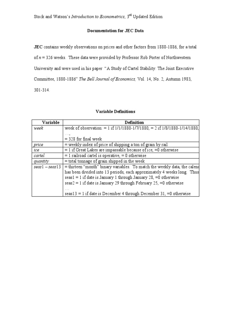 JEC Description | PDF