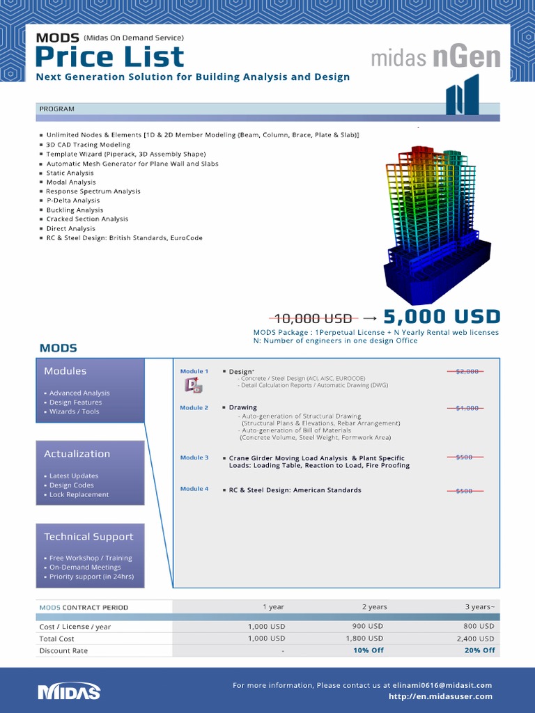 Midas Gen Software Pricing Overview | PDF