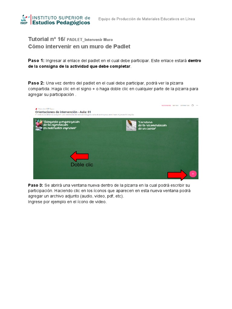 8-Tutorial para Intervención en Mural de Padlet | PDF | Internet ...