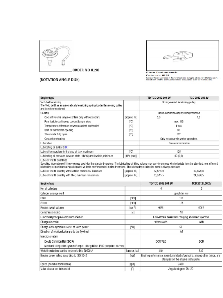 Order No 8190 (Rotation Angle Disk) | PDF