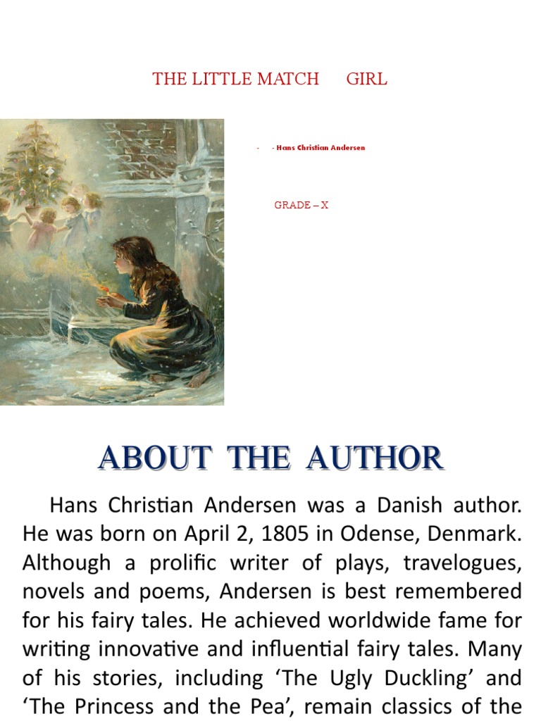 Grade - X The Little Match Girl | PDF | Hans Christian Andersen