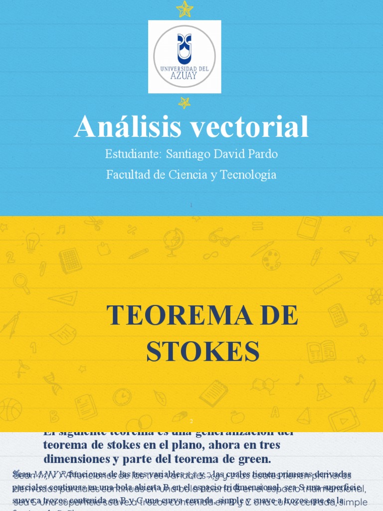 Teorema de Stokes | PDF | Vector Euclidiano | Integral